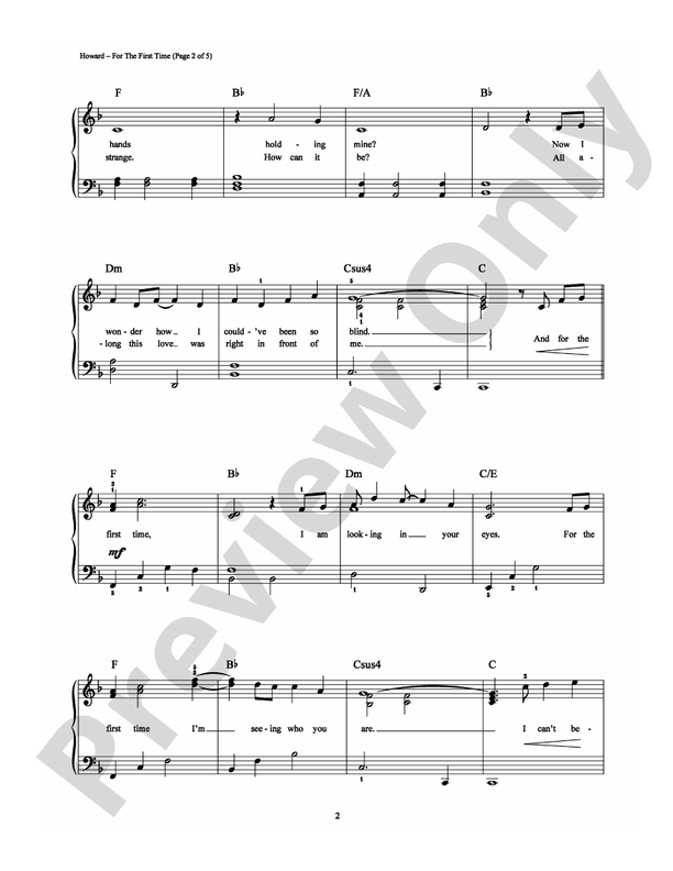 For The First Time: Easy Piano: Rod Stewart - Digital Sheet Music Download