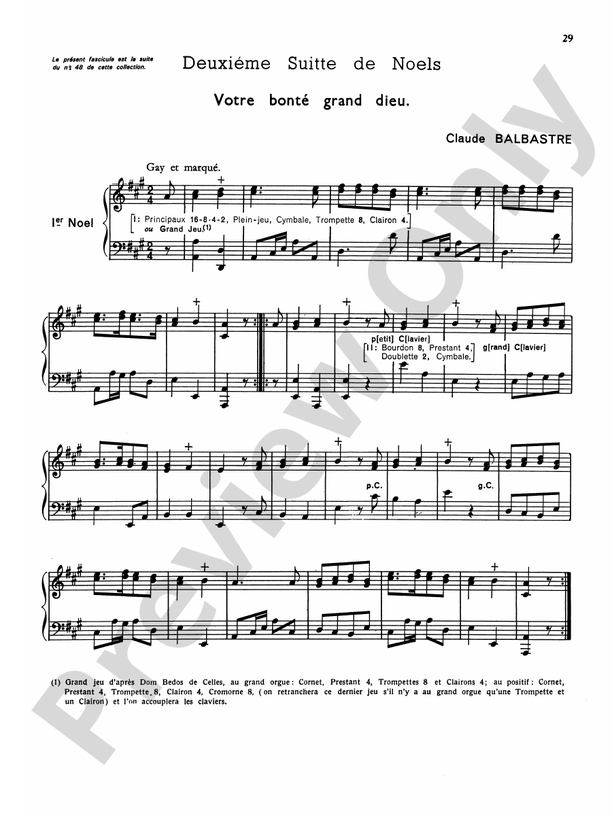 Balbastre: Noels, Volume II: Organ Book: Claude Balbastre - Digital ...