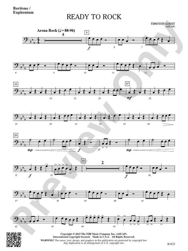 Ready to Rock: Baritone / Euphonium: Baritone / Euphonium Part: Timothy ...