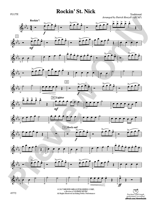 Rockin' St. Nick: Flute: Flute Part - Digital Sheet Music Download