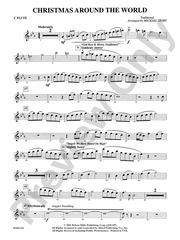Christmas Around the World: Flute: Flute Part - Digital Sheet Music ...