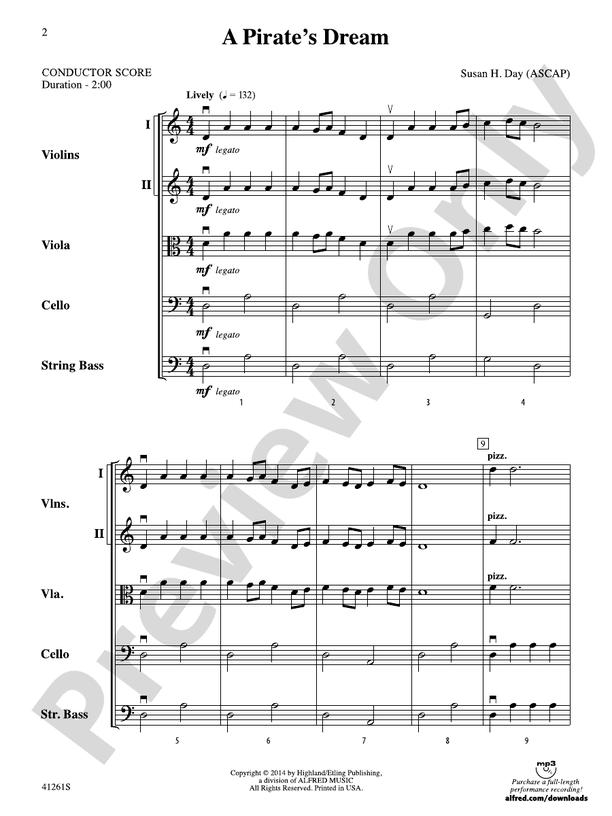 A Pirate's Dream: Score: String Orchestra Score - Digital Sheet Music ...