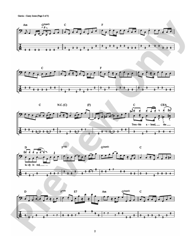 Casey Jones: Bass TAB: Grateful Dead - Digital Sheet Music Download
