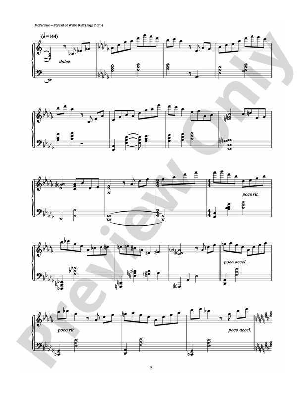 Portrait of Willie Ruff: Piano: Marian McPartland - Digital Sheet Music ...