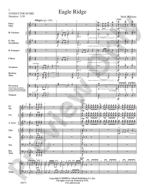 Eagle Ridge: Score: Concert Band Score - Digital Sheet Music Download