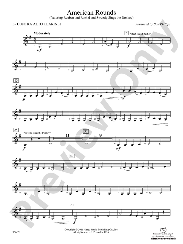 American Rounds: (wp) E-flat Contrabass Clarinet: (wp) E-flat Contrabass Clarinet World Part ...