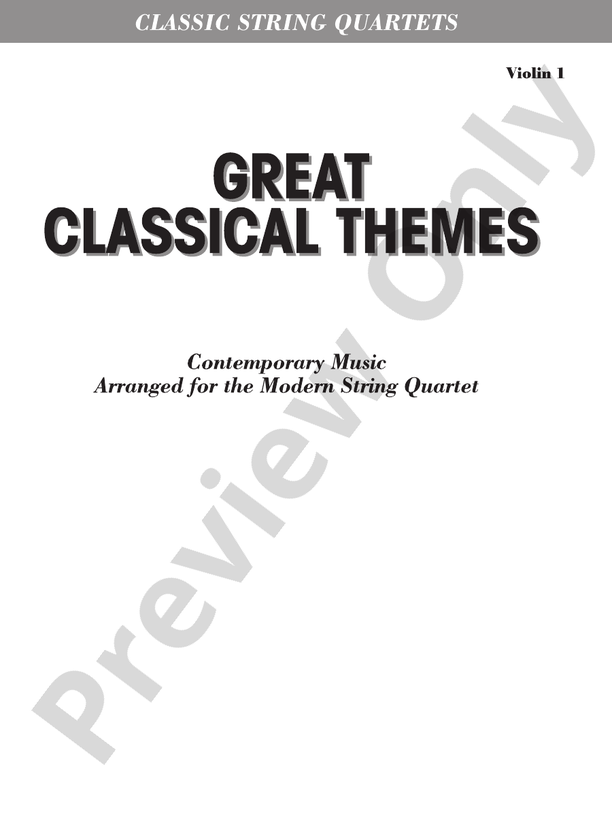 Great Classical Themes: 1st Violin: 1st Violin Part - Digital Sheet ...
