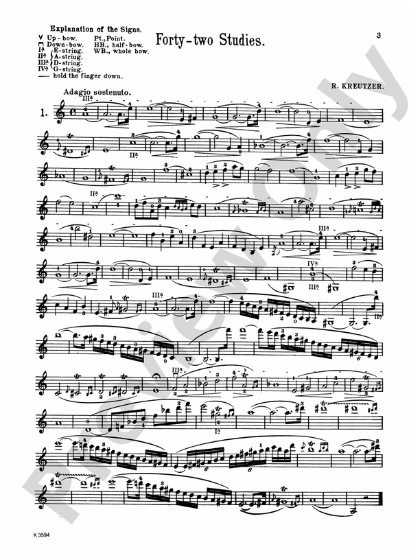 Kreutzer: Forty-Two Studies or Caprices: Violin Book: Rudolphe Kreutzer ...