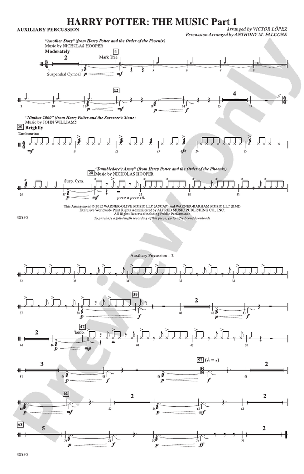 Harry Potter: The Music, Part 1: Auxiliary Percussion: Auxiliary ...