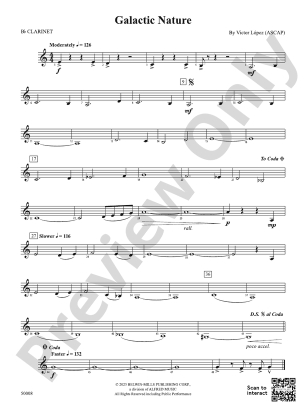 Galactic Nature: 1st B-flat Clarinet: 1st B-flat Clarinet Part ...