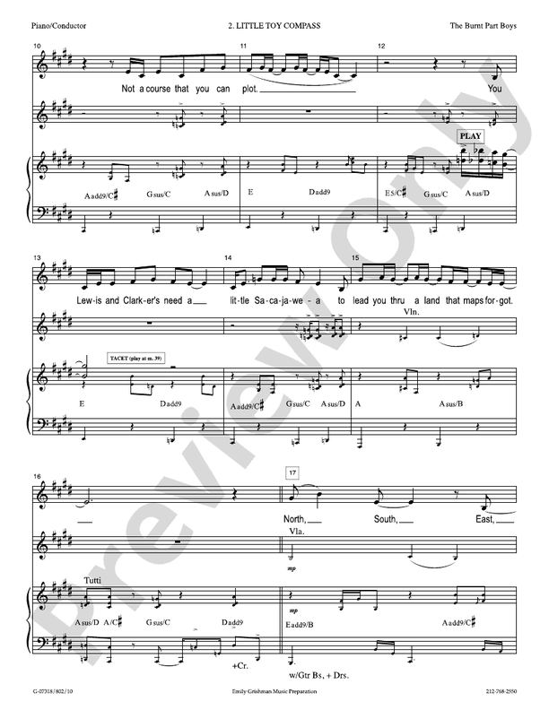 Little Toy Compass (from "The Burnt Part Boys"): Piano/Vocal/Chords ...