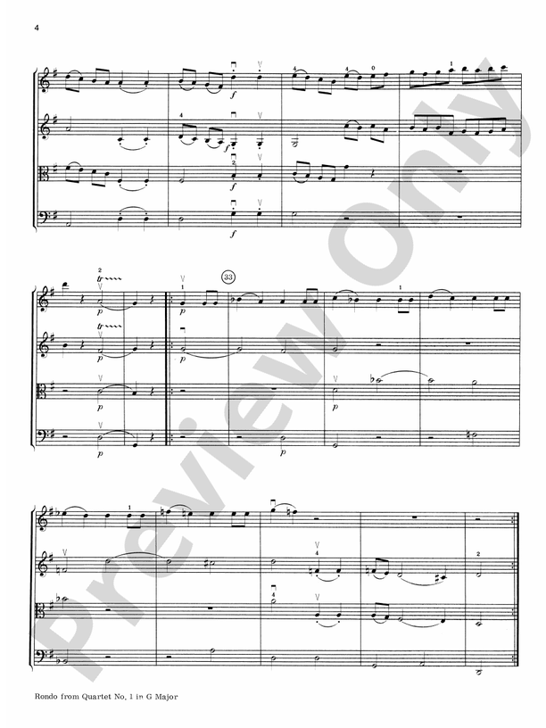 Mozart String Quartets: String Quartet: Forest Etling - Digital Sheet Music Download