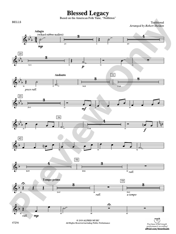 Blessed Legacy: Bells: Bells Part - Digital Sheet Music Download
