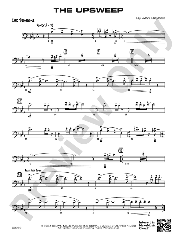 The Upsweep: 2nd Trombone: 2nd Trombone Part - Digital Sheet Music Download