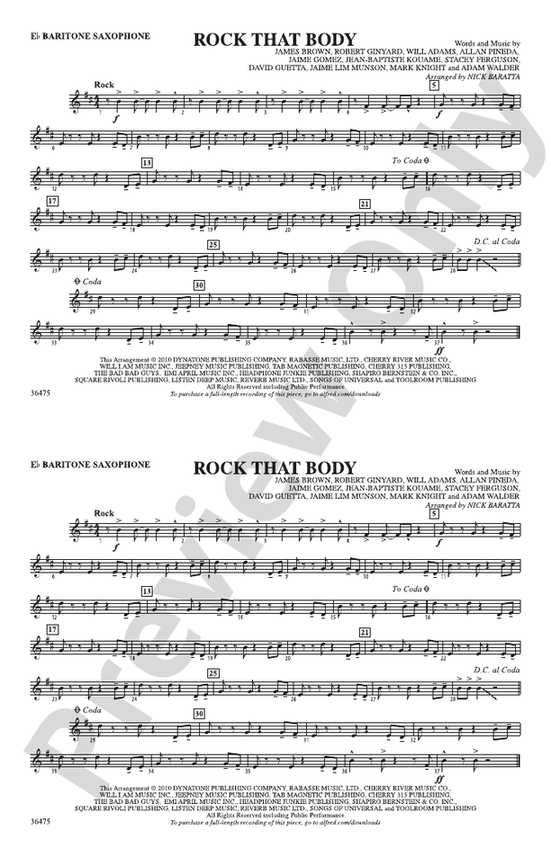 Rock That Body: E-flat Baritone Saxophone: E-flat Baritone Saxophone ...