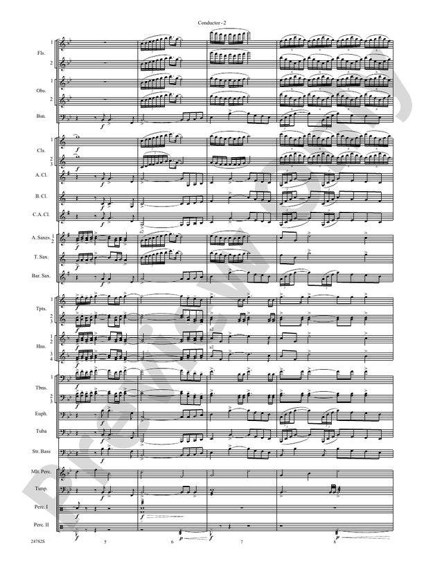 Buffalo Dances: Score: Concert Band Score - Digital Sheet Music Download