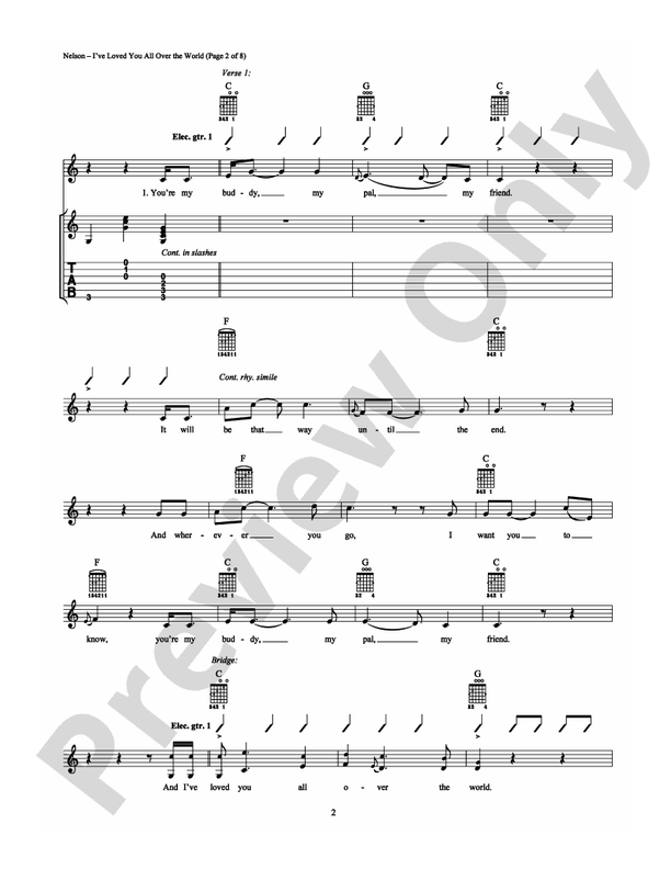 I've Loved You All Over the World: Guitar TAB: Willie Nelson - Digital ...