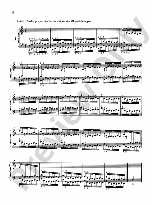 Hanon: The Virtuoso Pianist (Volume I): No. 11 Part - Digital Sheet Music Download