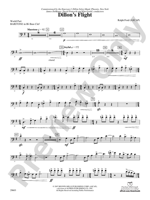 Dillon's Flight: (wp) B-flat Baritone B.C.: (wp) B-flat Baritone B.C ...