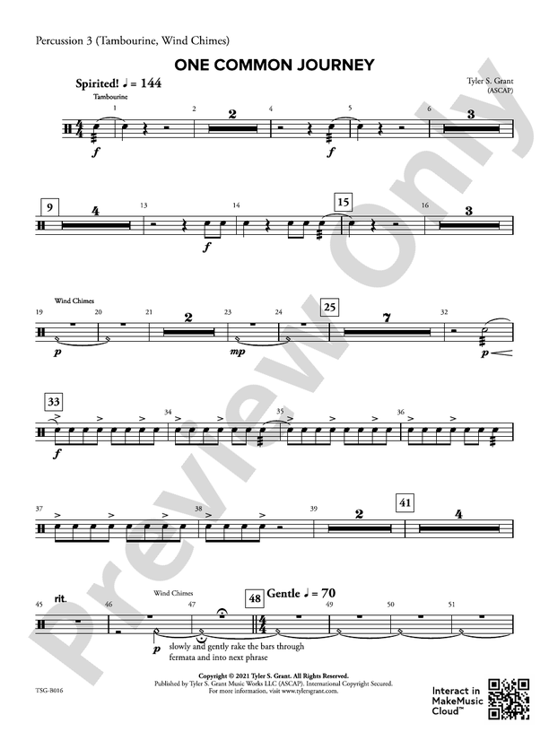 One Common Journey: 3rd Percussion: 3rd Percussion Part - Digital Sheet Music Download