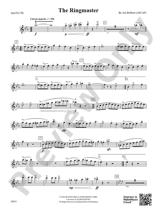 The Ringmaster: 2nd Flute: 2nd Flute Part - Digital Sheet Music Download
