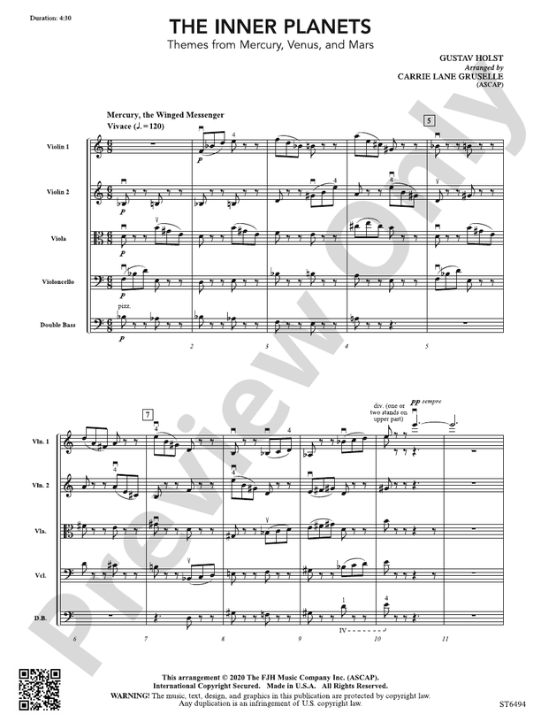 The Inner Planets (Themes from Mercury, Venus and Mars): String ...