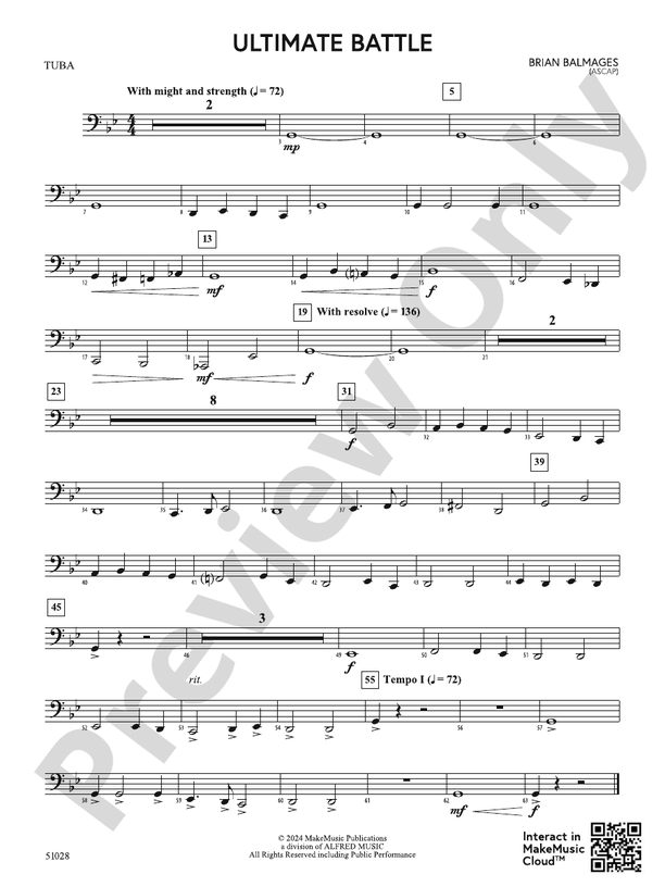 Ultimate Battle: Tuba: Tuba Part - Digital Sheet Music Download