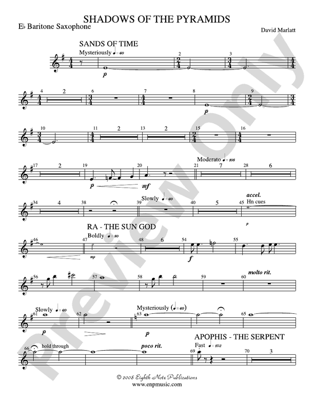 Shadows of the Pyramids: E-flat Baritone Saxophone: E-flat Baritone ...