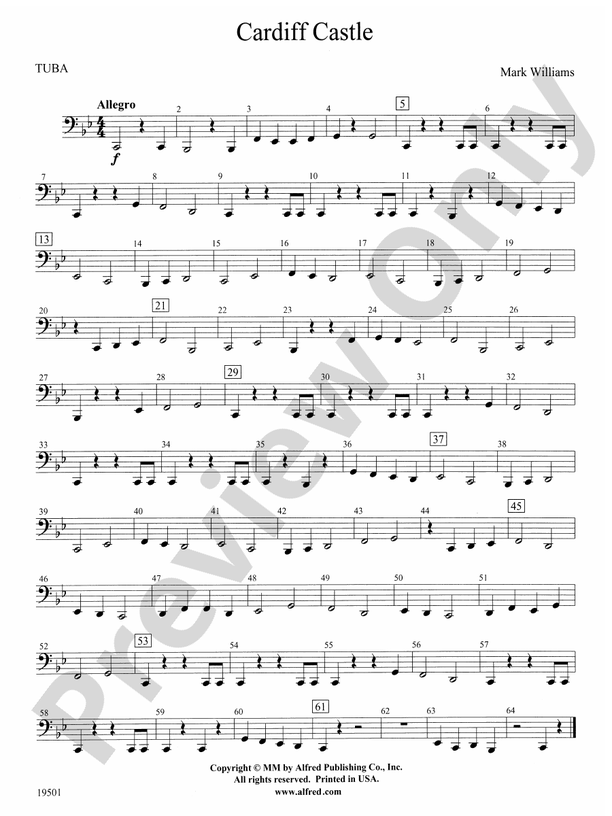 Cardiff Castle: Tuba: Tuba Part - Digital Sheet Music Download