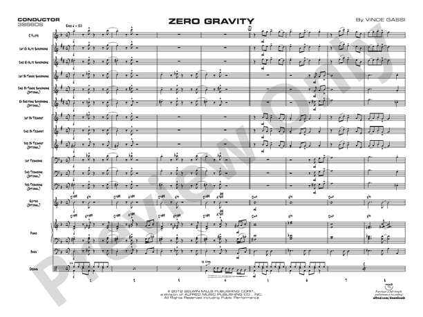 Zero Gravity: Score: Jazz Ensemble Score - Digital Sheet Music Download