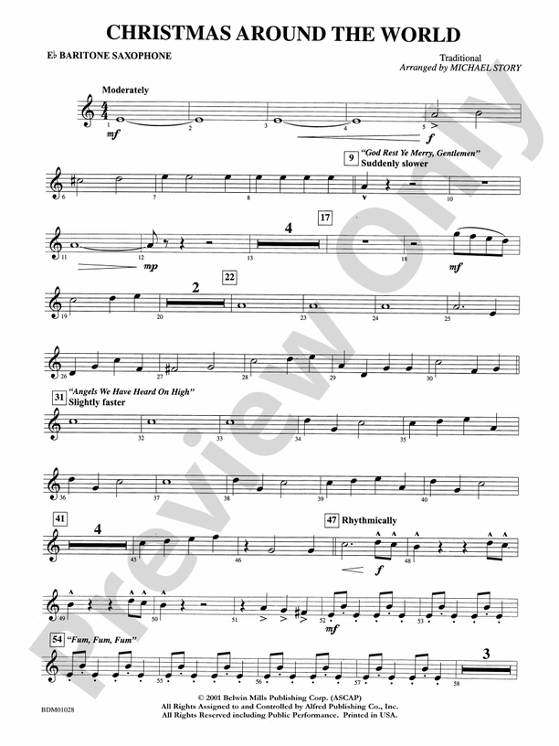 Christmas Around the World: E-flat Baritone Saxophone: E-flat Baritone Saxophone Part - Digital ...
