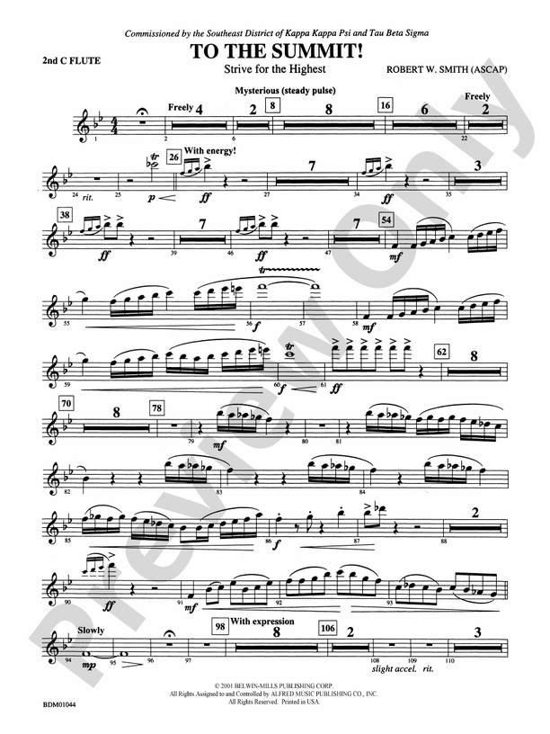 To the Summit! (Strive for the Highest): 2nd Flute: 2nd Flute Part - Digital Sheet Music Download