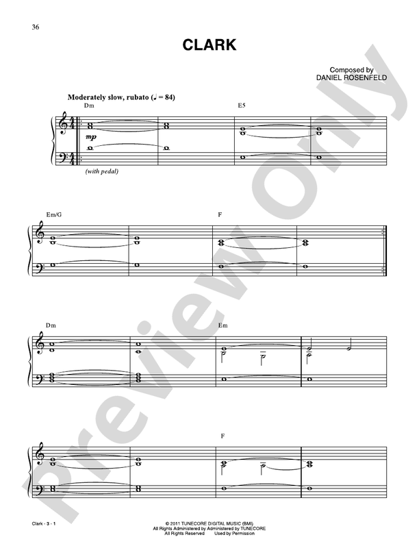 Clark (from "Minecraft"): Piano: Daniel Rosenfeld - Digital Sheet Music ...