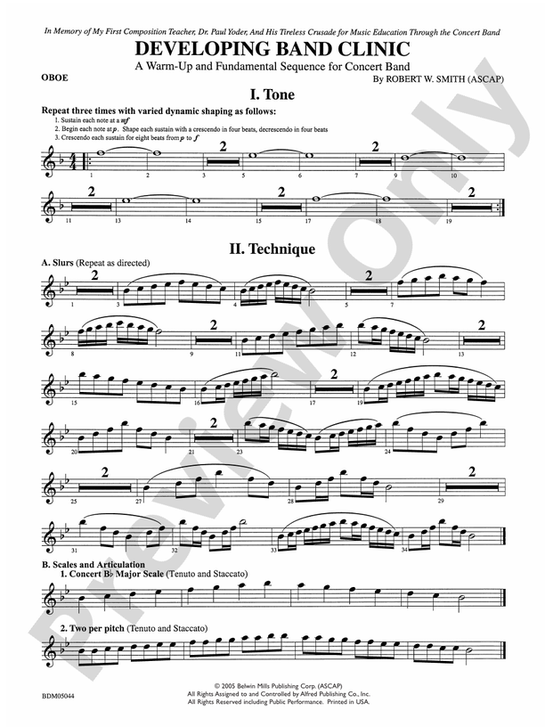 Developing Band Clinic (A Warm-Up and Fundamental Sequence for Concert ...
