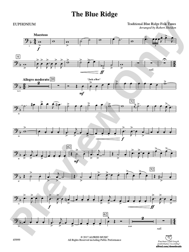 The Blue Ridge: Baritone B.C.: Baritone B.C. Part - Digital Sheet Music ...