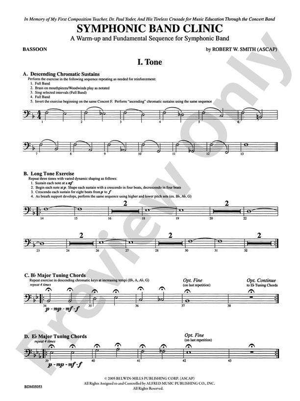 Symphonic Band Clinic: Bassoon: Bassoon Part - Digital Sheet Music Download