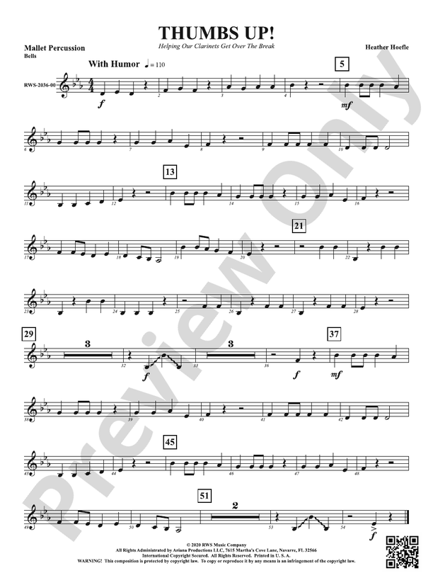 Thumbs Up! - Helping Our Clarinets Get Over the Break: 1st Mallet ...