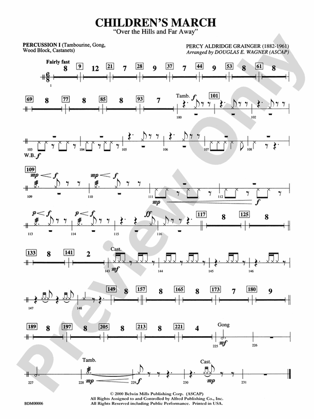 Children's March: 1st Percussion: 1st Percussion Part - Digital Sheet ...