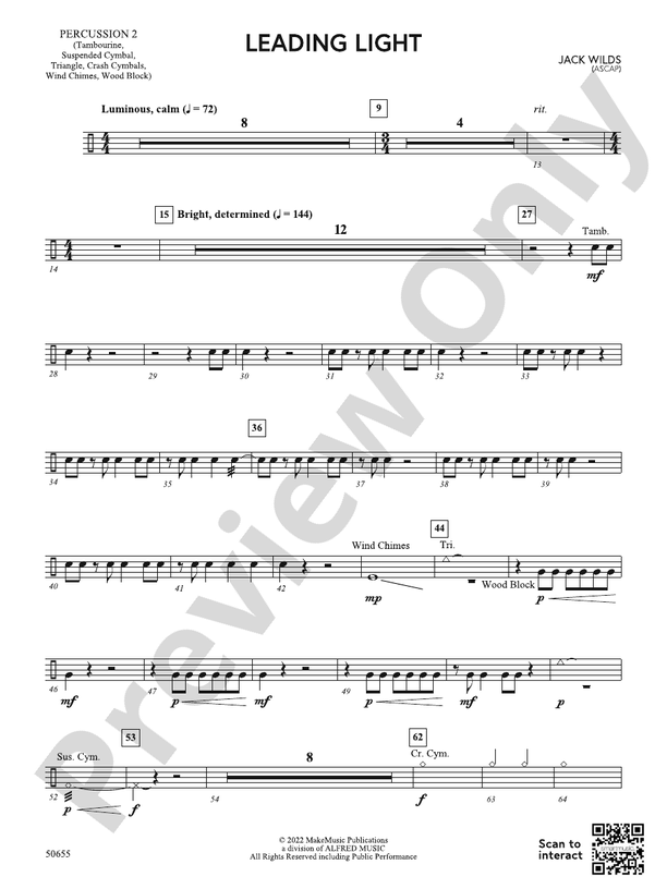 Leading Light: 2nd Percussion: 2nd Percussion Part - Digital Sheet Music Download