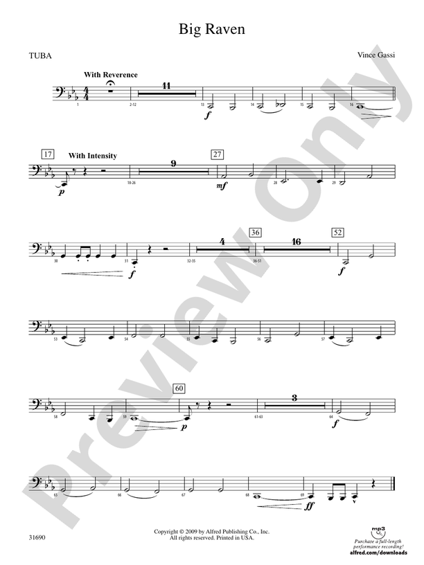Big Raven: Tuba: Tuba Part - Digital Sheet Music Download