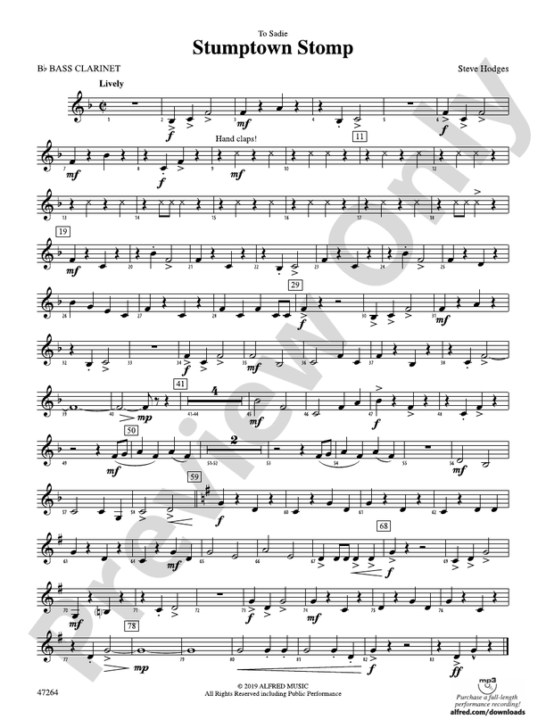 Stumptown Stomp: B-flat Bass Clarinet: B-flat Bass Clarinet Part ...