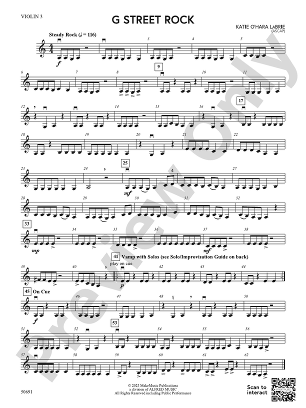 G Street Rock: 3rd Violin (Viola [TC]): 3rd Violin (Viola [TC]) Part ...