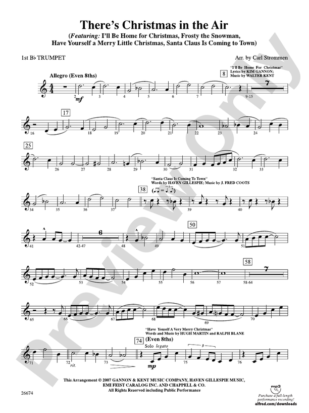 There's Christmas in the Air: 1st B-flat Trumpet: 1st B-flat Trumpet ...