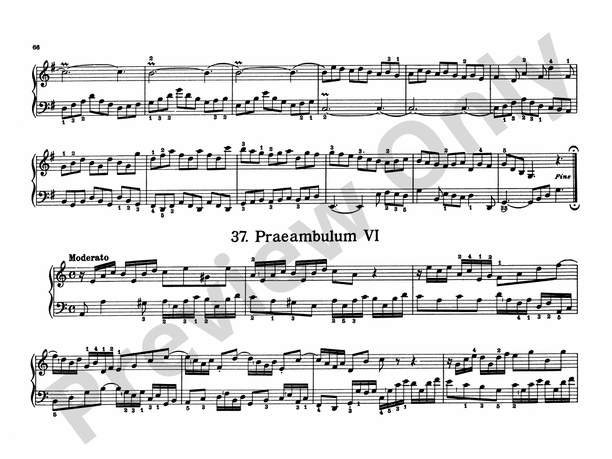 Bach: Notebook for Wilhelm Friedemann Bach: 37. Praeambulum VI Part ...