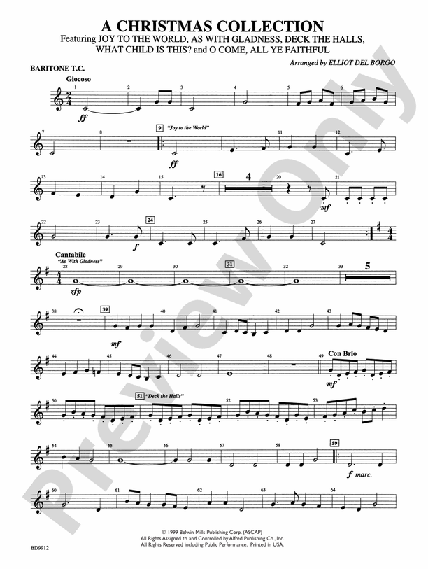 Christmas Collection: Baritone T.C.: Baritone T.C. Part - Digital Sheet ...