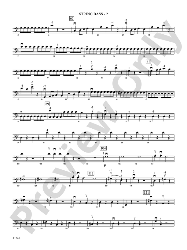 Sinfonia No. 9 in C Major: String Bass: String Bass Part - Digital ...