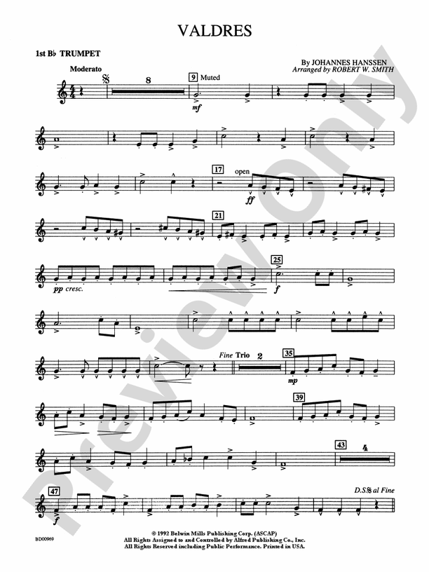 Valdres: 1st B-flat Trumpet: 1st B-flat Trumpet Part - Digital Sheet ...