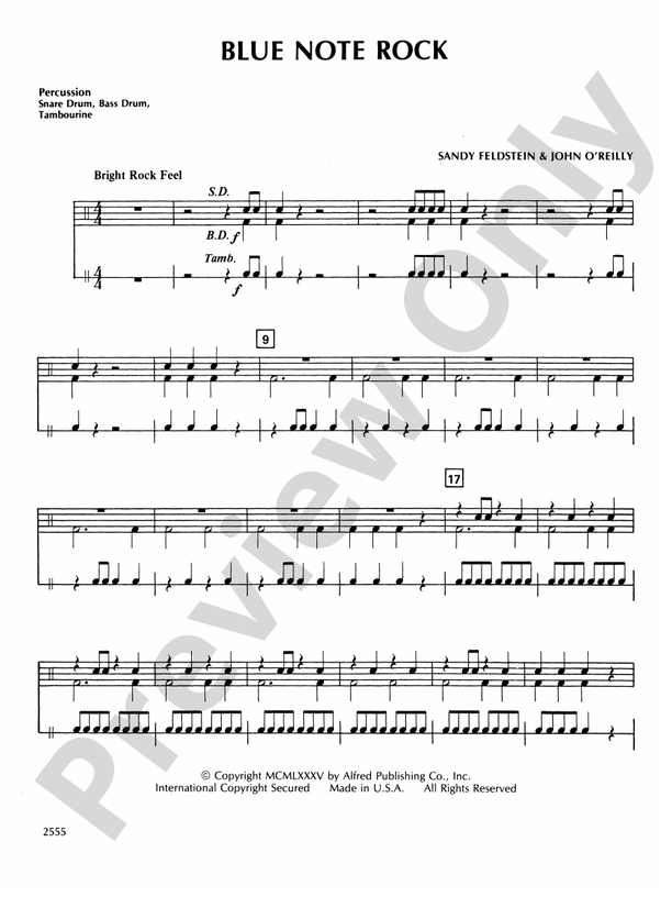 Blue Note Rock: 1st Percussion: 1st Percussion Part - Digital Sheet ...