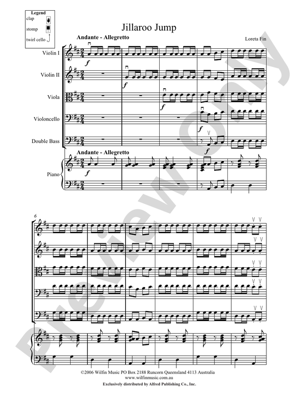 Jillaroo Jump: String Orchestra Conductor Score & Parts: Loreta Fin ...