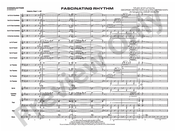 Fascinating Rhythm: Score: Jazz Ensemble Score - Digital Sheet Music ...
